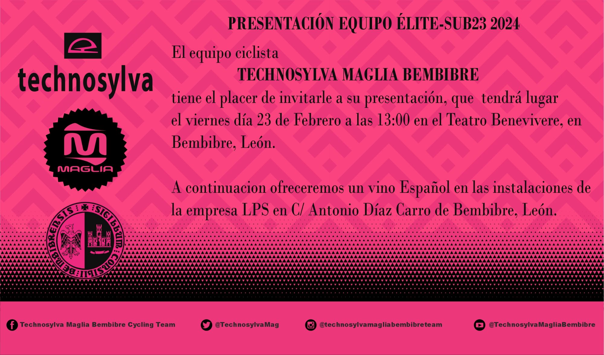 El Technosylva Maglia Bembibre Cycling Team presenta hoy sus poderes para la temporada 2024 ...