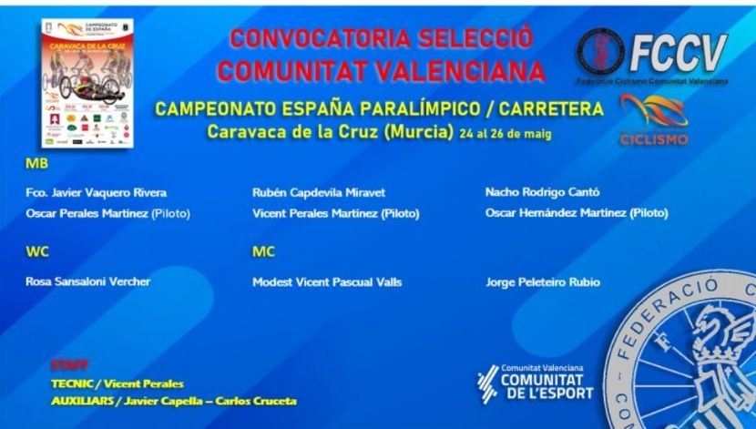 Vicent Perales ya tiene la Selección que representará a la FCCV en ...